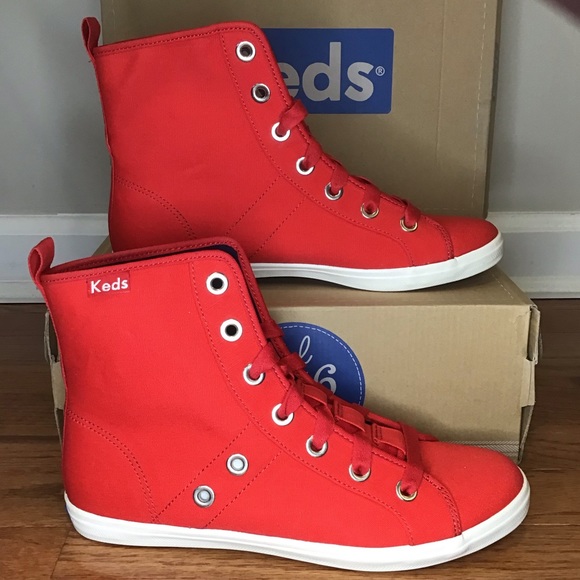 Keds | Shoes | Womens Keds Rookie Loop Red High Top Sneakers | Poshmark